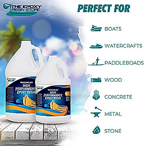 Boat Coating, Repairs, Construction, UV Stable Excellent Non Yellowing for High Performance Coatings, 2 Part epoxy kit, Excellent Table Top, Countertops