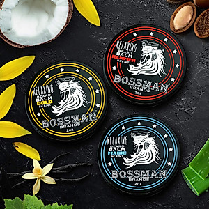 Bossman Beard Balm Variety Pack - Beard Grooming, Growth and Care Kit - Softener and Moisturizer - All 6 Scents