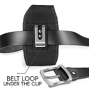 AGOZ Large Scanner Holster, Rugged Vertical Case Pouch for Zebra TC75x, TC75, TC70x, TC70, TC72, TC77, M60, MC65, MC67 Mobile Computer Handheld Barcode Scanner Holder with Metal Belt Clip, Belt Loops