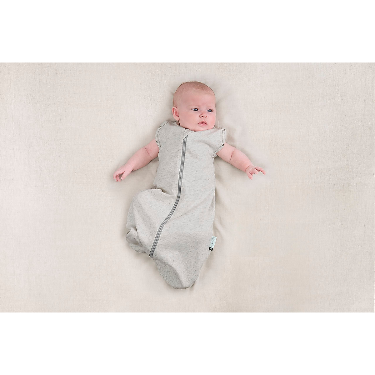 ergoPouch 0.2 TOG Cocoon Baby Sleep Sack 0-3 Months, Swaddle Sleeping Bag, Temperature Control Wearable Blanket (Grey Marle)