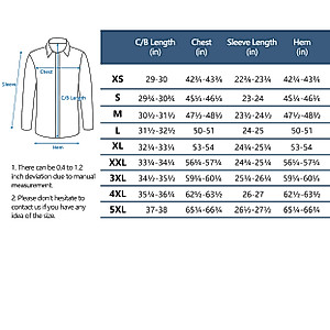 Little Donkey Andy Men's Quick Dry Long Sleeve Fishing Shirt Dark Red 5XL