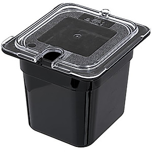 Carlisle FoodService Products 3068503 Plastic Food Pan, 1/6 Size, 6 Inches Deep, Black