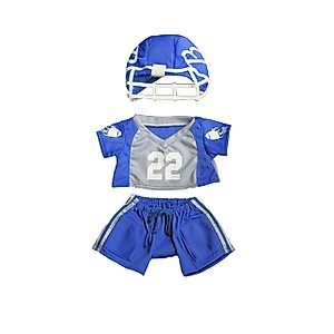 Football Uniform Outfit Teddy Bear Clothes Fits Most 14" - 18" Build-a-Bear and Make Your Own Stuffed Animals