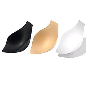 Men Bulge Enhancing Underwear Cup Sponge Pad for Underwear Swimwear Boxers Briefs Trunks Penis Enlargement Cup (Black Beige White)