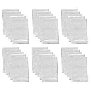 Bokser Home Hospitality Kenwood Wash Cloths, Hotel Quality for Bathroom, Home, Spa and More, 100% Combed Ring Spun Cotton Providing a Soft, Luxurious Feel, White, 13” x 13” (Pack of 30)