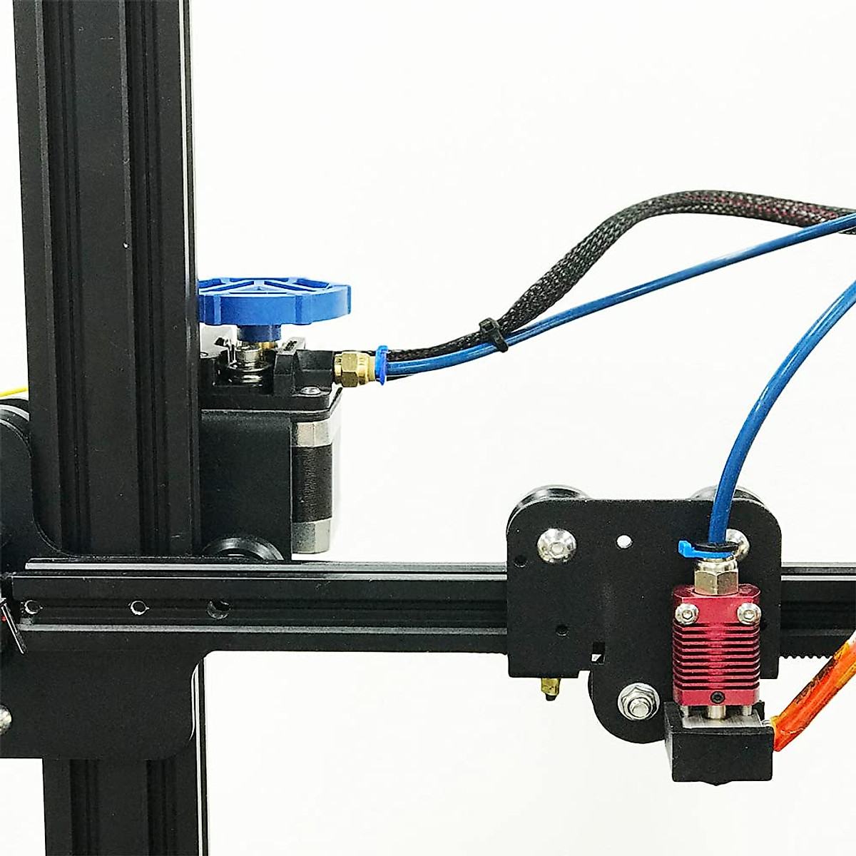 Creality Capricorn Bowden PTFE Tubing 1M XS Series 1.75MM Filament with Pneumatic Fittings &2 Blue Collet Clips &Nozzles&Tube Cutter for Ender 3 V2/ Ender 3/ Ender 3 Pro/Ender 5/ CR-10/10S 3D Printer