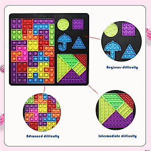 Popit Games Big Pop Board Games Fidget Toy - 36pcs Jigsaw Puzzle Game Pop Push It Bubble Sensory Fidget Toys for Play with Friends, Interactive Jumbo Stress Anxiety Relief Toy Play with Friends