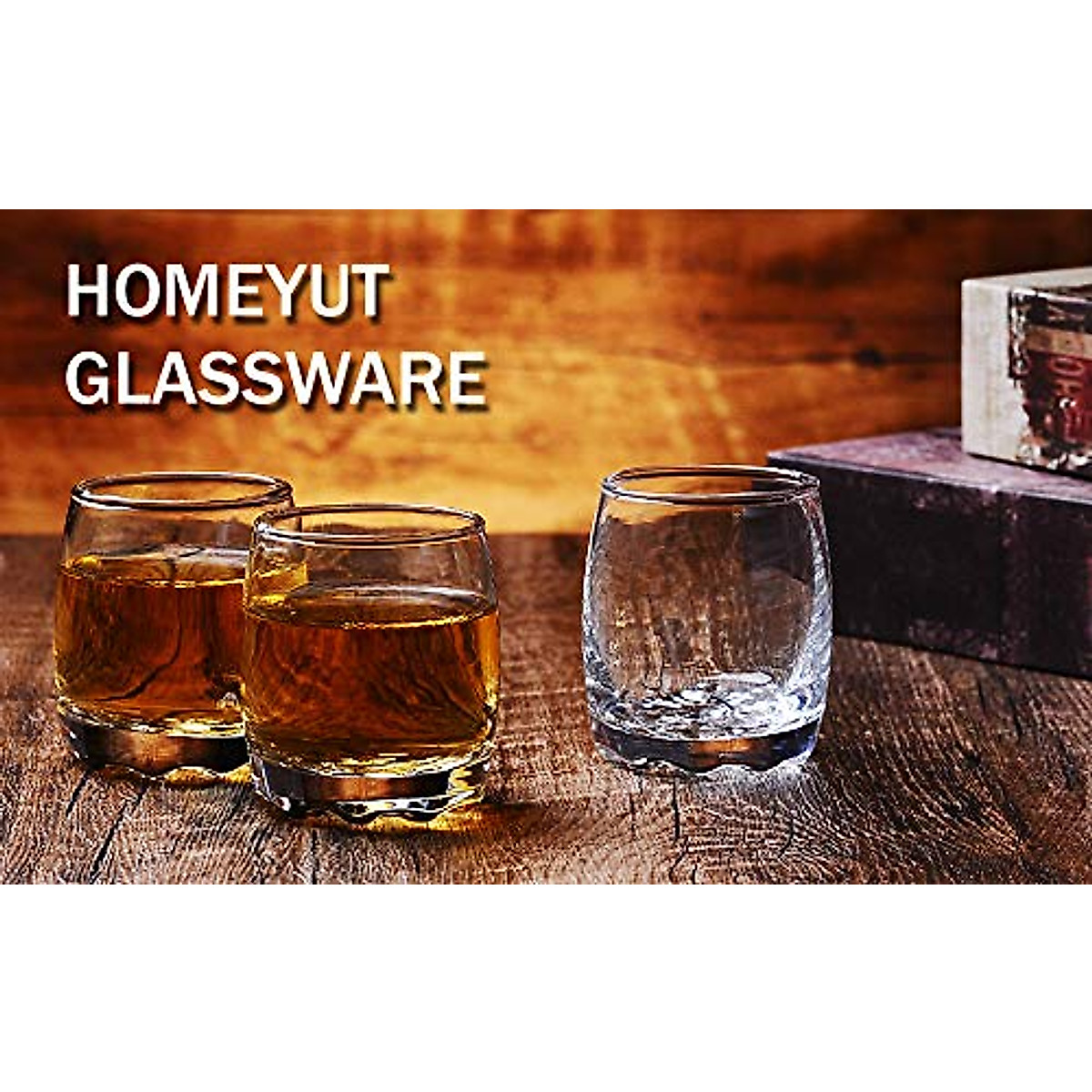 HOMEYUT Shot Glasses, 2.8oz Heavy Base Shot Glass Set, Clear Shot Glasses Set of 6/Tequila Shot Whiskey Shot Glass espresso liquor