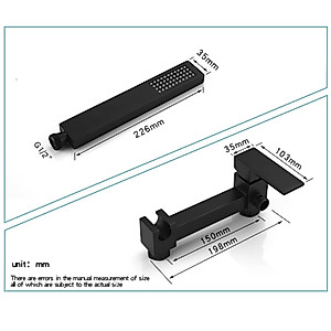 ifgswopq Black Bidet Sprayer for Toilet, Handheld Brass Cloth Diaper Sprayer Kit, Wall Mounted Hot and Cold Bidet Faucet, Bathroom Toilet Bidet Attachment Set for Personal Hygiene