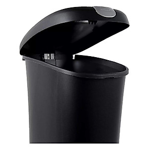 Hefty Lockable Step On Trash Can, 12 Gallon, Black, 2/Pack (HFTCOM225807545)