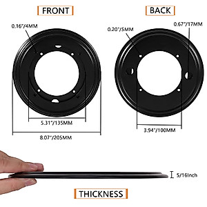 3Pack 8 Inch Lazy Susan Hardware 5/16”Thick Heavy Duty Lazy Susan Turntable Rotating Ball Bearing Plate 700lbs Capacity Lazy Susan Swivel Base Plate for Serving Trays, Kitchen Cabinet, Craft
