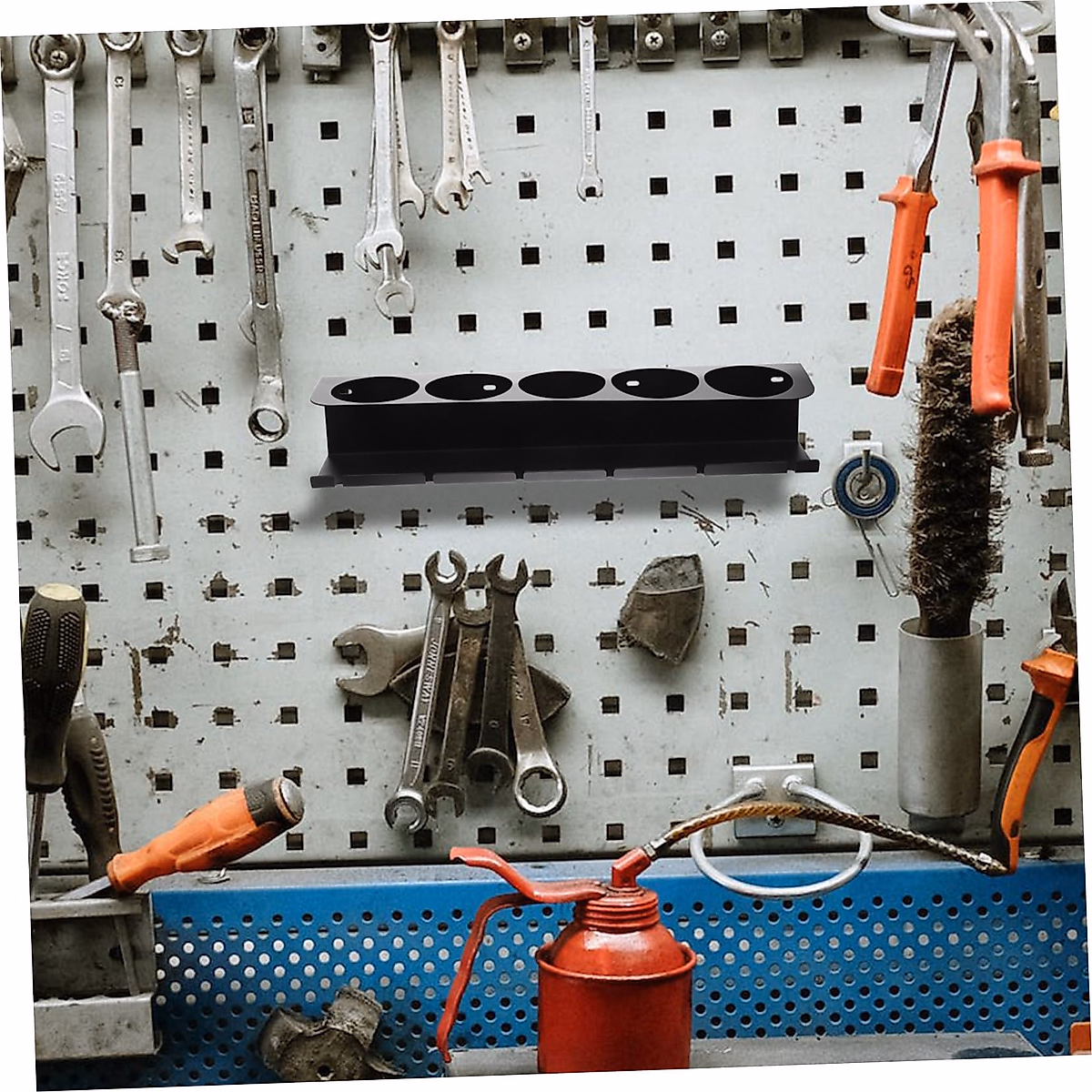 VILLFUL 1 Set Tools Organizer Drill Rack Electric Drill Holder Handheld Tool Holder Multifunctional Storage Mounted Storage Shelf Workshop Storage Rack Black Metal