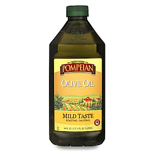 Pompeian Mild Taste Olive Oil, Mild Flavor, Perfect for Roasting & Sauteing, Naturally Gluten Free, Non-Allergenic, Non-GMO, 68 FL. OZ.