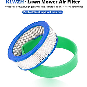 KLWZH 394018S 394018 Air Filter & Pre-Cleaner for BS 392642 271271 272490 5050D Vanguard V-Twin 12.5-20hp 16HP 18HP 392642 5050H 5050B 4135 421400 402400 Engine GT235 LT166