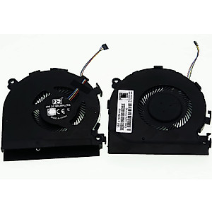 Replacement CPU + GPU Cooling Fan for HP Spectre X360 15-CH 15-CH000 15-CH011DX 15-CH075NR 15-CH008CA 15-CH010CA NS75C00-17J22 NS75C00-17J21 P/N: L17605-001 L17606-001, 4 Pins 4 Wires