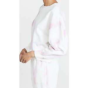 PAIGE Women's Lisbet Light Weight Relaxed Sweatshirt, Fuschia Multi, L