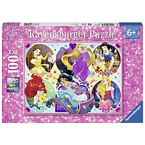Ravensburger Disney Princesses - 100 Piece Jigsaw Puzzle for Kids | Unique Puzzle Pieces | Premium Quality | Ideal Educational Toy | Perfect