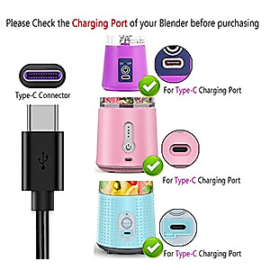 Portable Blender Charger Cord, USB Charging Cable Cord Compatible with PopBabies/Supkitdin/Aoozi/OBERLY Portable Blender Smoothie Blenders Personal Size Blender