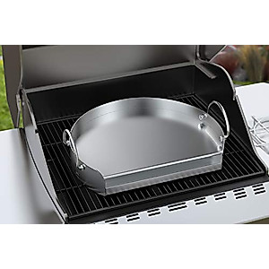 Onlyfire Universal Stainless Steel Griddle Pan Grilling Tool for Charcoal Kettle Grill, Ceramic Grills and Most Gas Grills, 18-inch