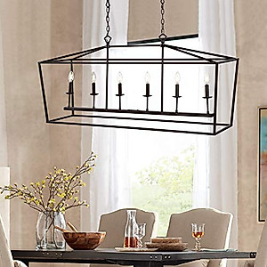 JONATHAN Y JYL7439A Pagoda Lantern Dimmable Adjustable Metal LED Pendant Classic Traditional Farmhouse Dining Room Living Room Kitchen Foyer Bedroom Hallway, 49 in, Oil Rubbed Bronze