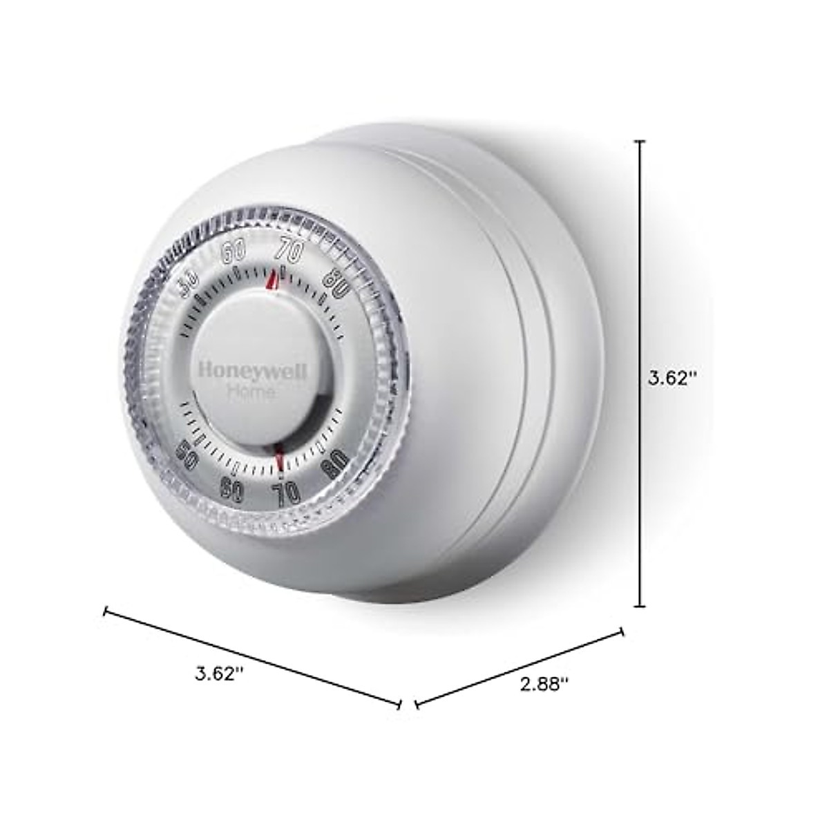 Honeywell Home CT87K1004 The Round Heat Only Manual Thermostat