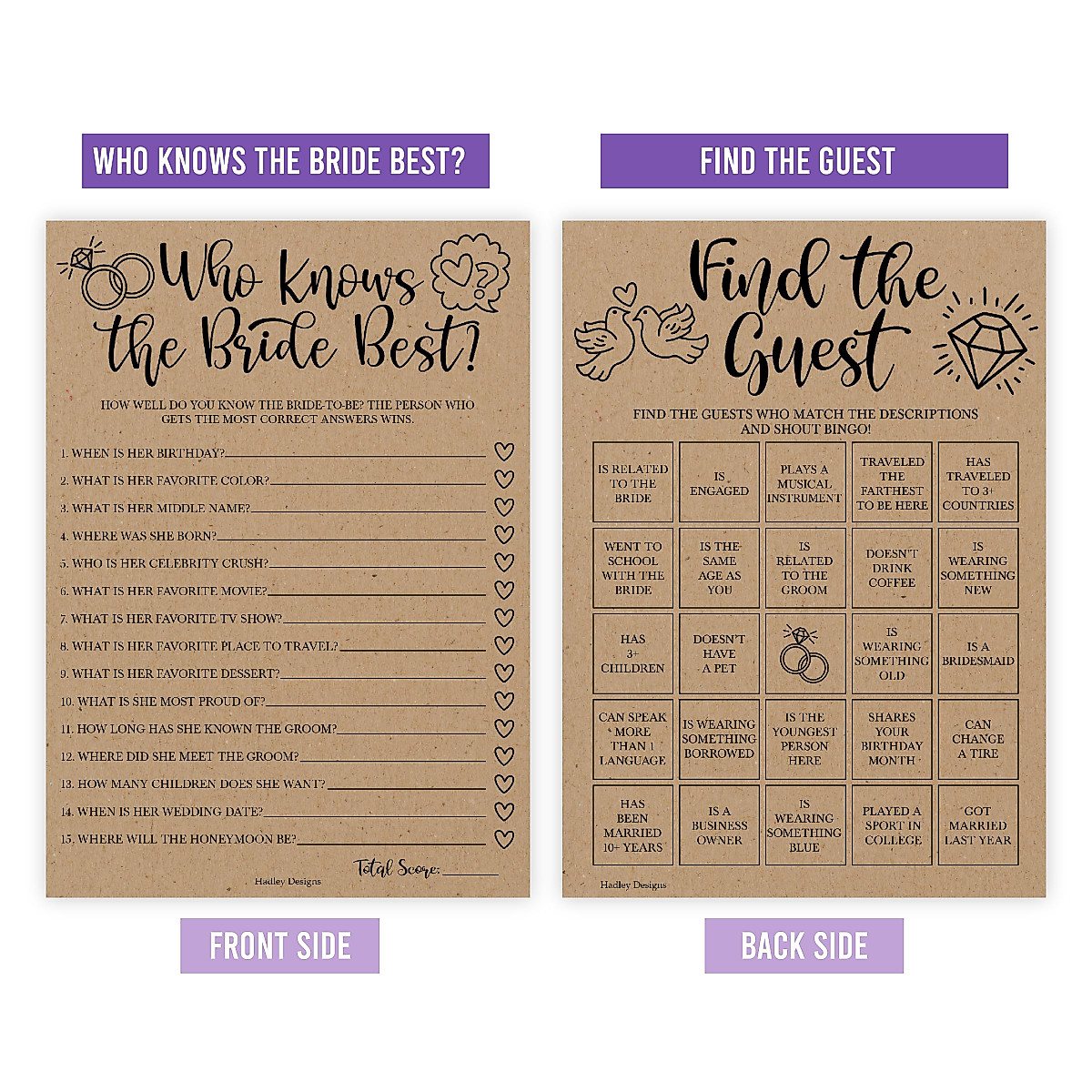 40 Rustic Funny Bridal Shower Games 20 Guests - Wedding Games For Bridal Shower Games For Guests, Couples Wedding Shower Games For Couples, Games For Bridal Shower Bingo Game, Bridal Party Games