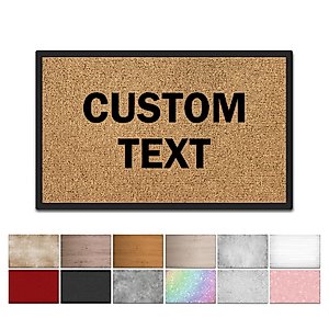 Artsbaba Funny Doormat Custom Personalized Door Mat Indoor Outdoor Entrance Floor Mat Front Door Rug Home Office Housewarming Welcome Mat