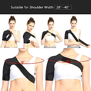 Compression Recovery Support Right Shoulder Stability Brace, Arm Injury Prevention Stabilizer Shoulder Compression Sleeve for Rotator Cuff Pain Relief for Sports Protective Gear