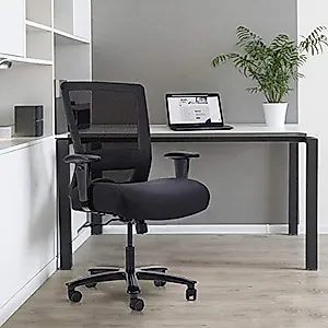CLATINA Big and Tall Executive Chair Ergonomic with 400lbs High Capacity and Lumbar Support for Home Office Black BIFMA Certification No.5.11 (1)