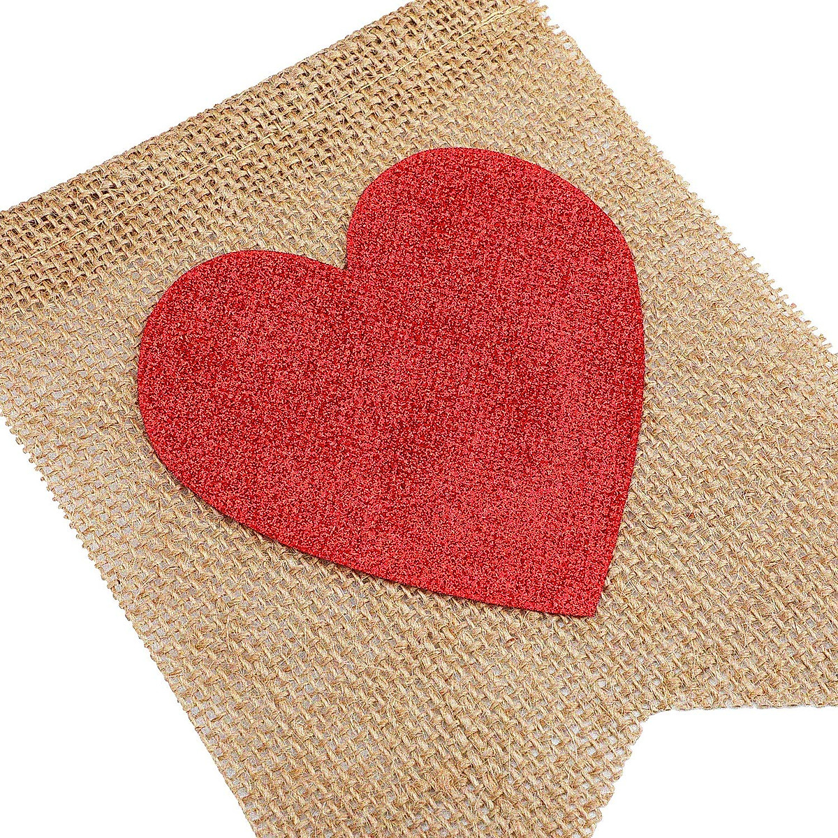 Valentine&#039;s Day Burlap Banner Set, Love And Be Mine Banners, Red Glitter Heart Banner Garland, Wedding Banner Set, Rustic Valentines Decor For Wedding Anniversary Engagement Party Decorations Supplies