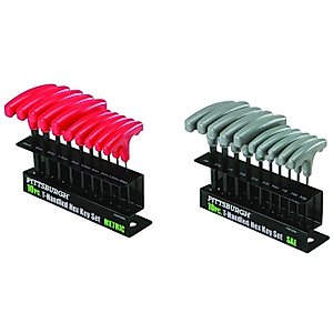 20 Piece T-Handled Allen Wrench Bit Hex Key Set SAE & METRIC With Stand
