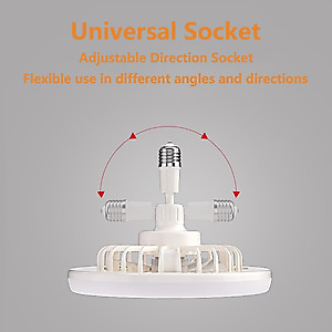 ADKBO Ceiling Fan with Light, Low Profile Ceiling Fan Light with Remote, Adjustable Directional Modern LED Light Bulb Fan for Living Room, Kitchen (Modern, Gray)