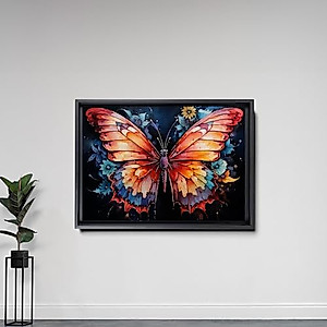 Abstract Painting Buy Canvas Wall Art, Butterfly Painting Art, Butterfly canvas, bedroom Butterfly wall art,Watercolor abstract Butterfly canvas painting