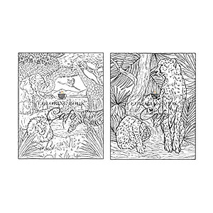 100 Wildlife Scenes: An Adult Coloring Book Featuring 100 Most Beautiful Wildlife Scenes with Animals, Birds and Flowers from Oceans, Jungles, Forests and Savannas