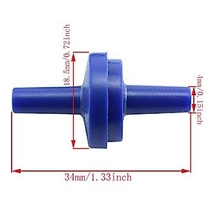 ZRM&E 5pcs One Way Non-Return Check Valve Aquarium Co2 System Air Pump Fish Aquarium Tube Hose Part Supplies Blue