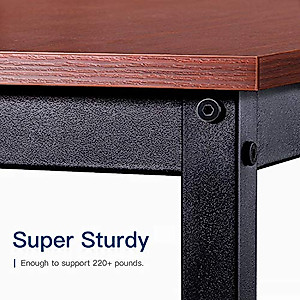 Coleshome L Shaped Computer Desk 66" with Storage Shelves, Corner Gaming Desk, Sturdy Writing Desk Workstation, Modern Wooden Desk Office Desk, Wood & Metal, Teak