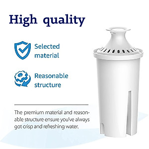 Waterdrop Replacement for Brita® Filters, Pitchers, Dispensers, NSF Certified Pitcher Water Filter, Brita® Classic OB03, Mavea® 107007, 35557, and More, Pack of 6