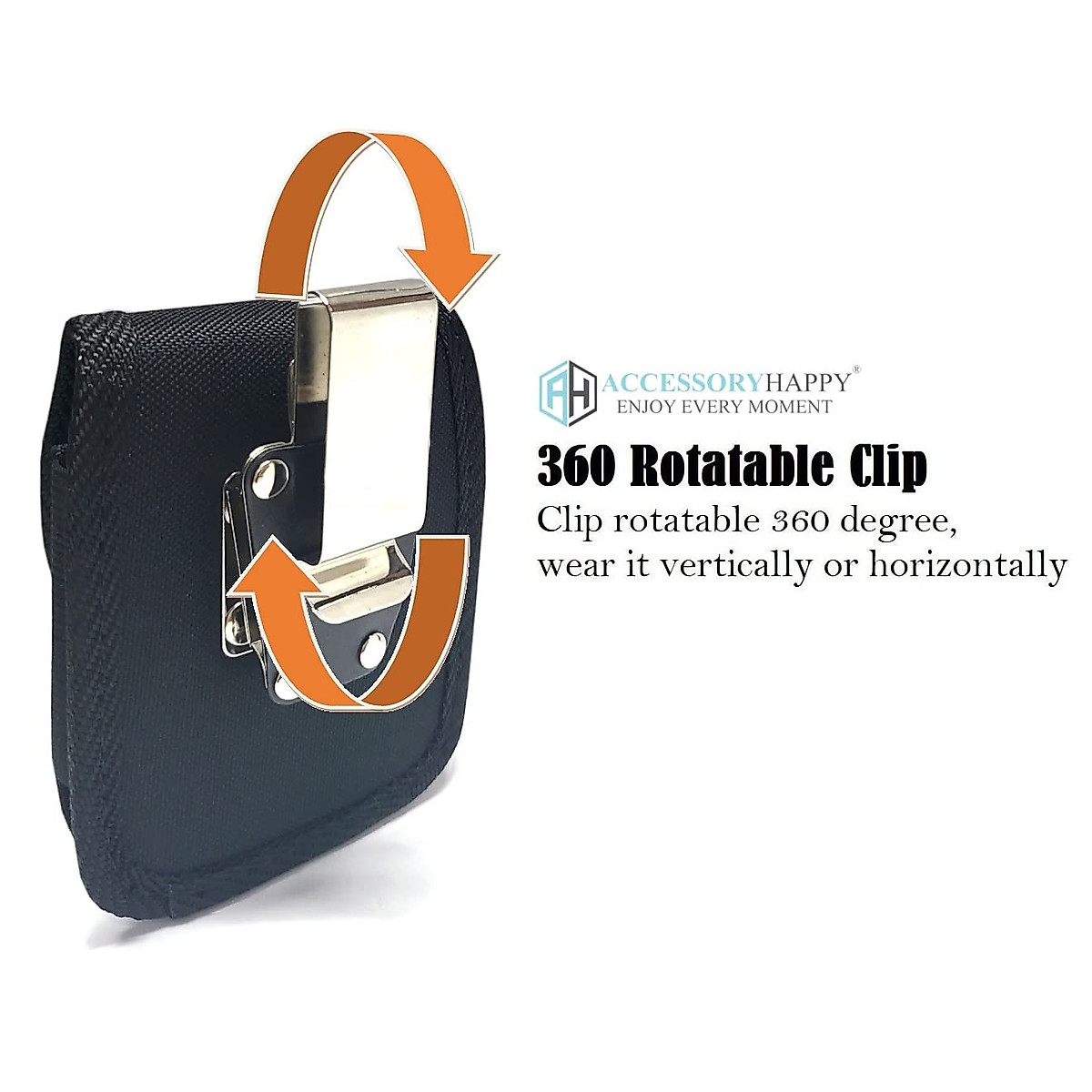 AH Premium 360 Rotating Military Grade Men Phone Belt Construction Holster Pouch, for Samsung Flip 4 5G, Z Flip 3 Holster, Mot Razr 5G