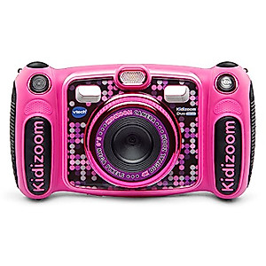 VTech Kidizoom Duo 5.0 Deluxe Digital Selfie Camera with MP3 Player and Headphones, Pink & Kidizoom Carrying Case Amazon Exclusive, Pink