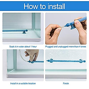 PAGOW 2 Pieces 10 Inch Aquarium Bubble Wall Air Stone Bar, Air Stone Bar Tubes with Suction Cups, Spray Aeration for Fish Tank Hydroponics Pump