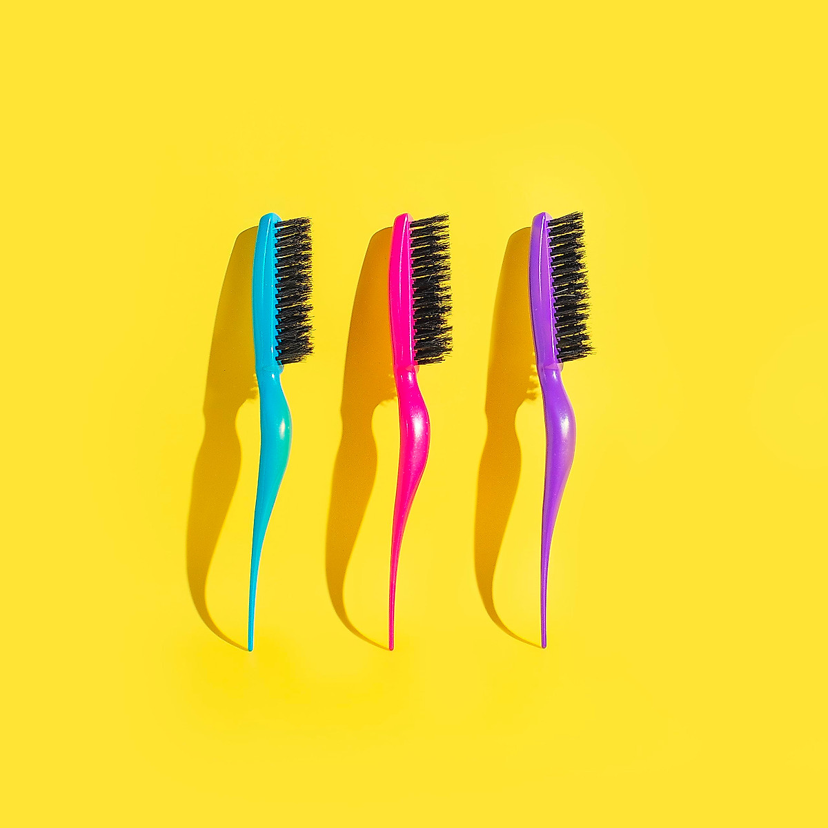 Cricket Amped Up Teasing Hair Brush - Adds Major Volume and Shine, Heat Resistant, Ideal for Slick Back, Updos & Detangling All Hair Types, with Ergonomic Handle and Sectioning Tip, Fuchsia