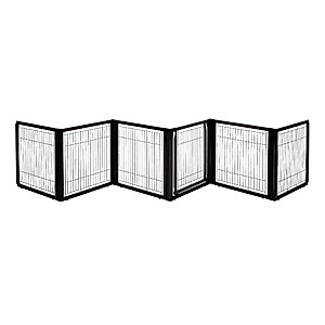 Richell Convertible Elite 6 Panel Pet Gate Black
