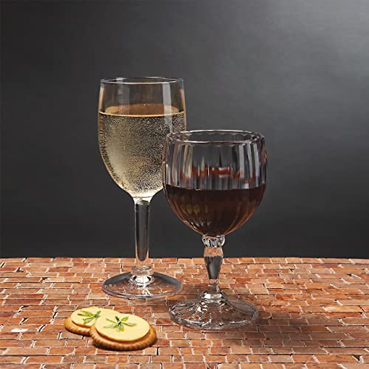 G.E.T. SW-1404-1-SAN-CL-EC Heavy-Duty Reusable Shatterproof Plastic Wine Glasses, 8 Ounce, Clear (Set of 4)