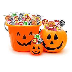 Fruidles Halloween Tattoo Lollipop Suckers Candy, Variety Pack, Goody Party Bag Fillers, Individually Wrapped (Half-Pound)