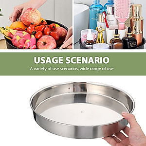 VORCOOL 1pc Boxes Rotating Spice Rack Rotating Storage Condiment Jar Toothbrush Holder Entryway Key Organizer Kitchen Seasoning Rack Round Stainless Steel Storage Utensils to Rotate