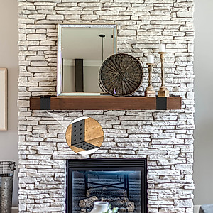 5ft Faux Wood Beam Strap，Flexible Beams Gap Hiding Strap, Wood Beams Metal Look Strap，Architectural Products for Faux Wood Beams,Ceiling Beam and Cabin Shutters Accessories (2.36"Width)