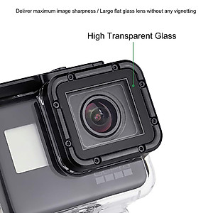 GEPULY Waterproof Housing Case for GoPro Hero 7 Black, Hero 5 6 Black, Hero (2018) - 45M Underwater Protective Dive Housing Shell for GoPro Hero7 Hero6 Hero5 Camera with Bracket Accessories