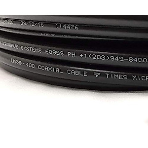 Custom Cable Connection 10 Foot BNC Male to BNC Male LMR400 Times Microwave 50 Ohm Coax Low Loss Antenna Cable for Ham Radio, WLAN, CB Radio and WiFi Antenna Feeders