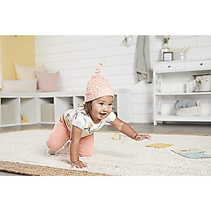 Grow by Gerber Baby Girls 5-Pack Short-Sleeve Onesies Bodysuits, Orange/Yellow/Green/Ivory, Newborn