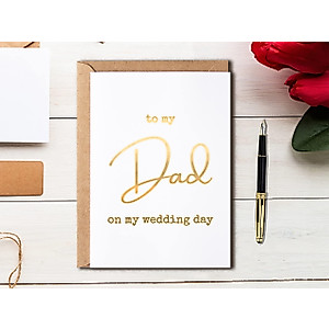 To My Dad On My Wedding Day Card - Bride's Father Of The Groom Gift For Him - Wedding Day Card - To My Dad Card - To My Father Card
